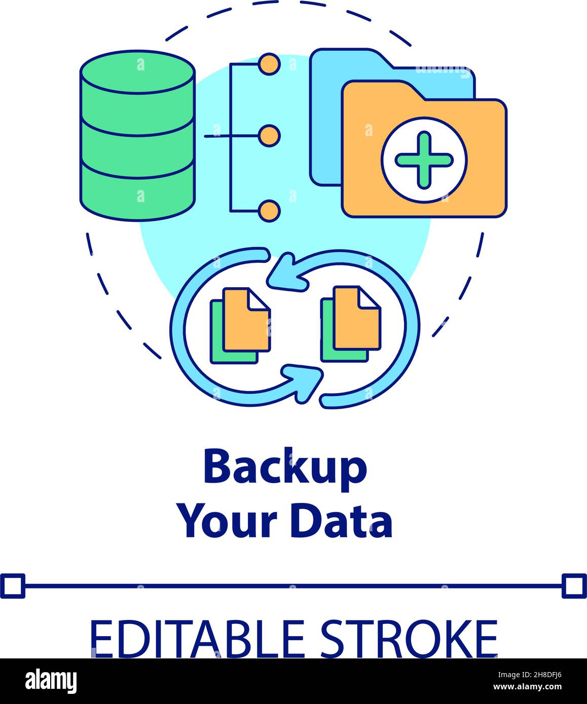 Data Backup Concept Icon Stock Vector Image And Art Alamy
