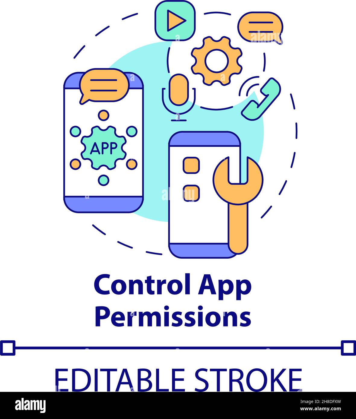 App permissions control concept icon Stock Vector Image & Art - Alamy App permissions control concept icon Stock Vector Image & Art - Alamy