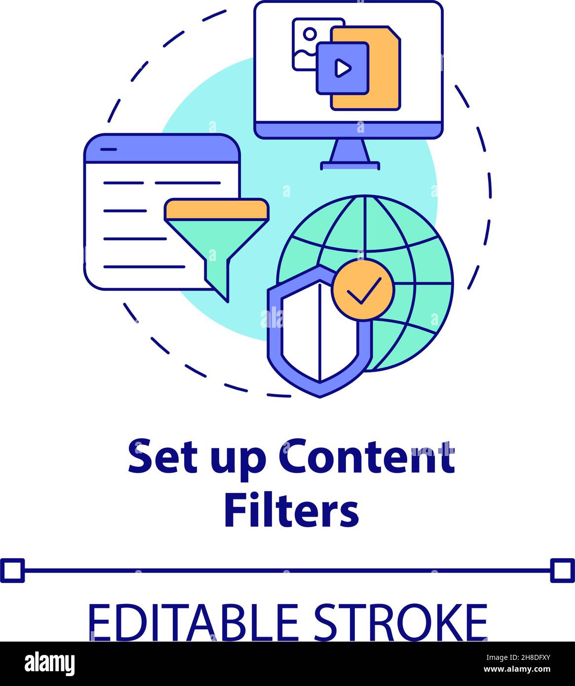 Cyber online filter icon Stock Vector Images - Alamy