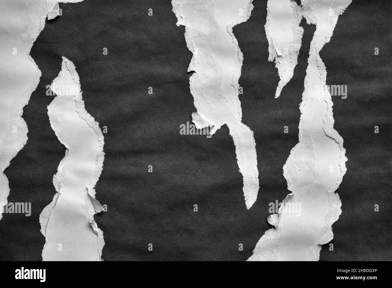 Black and White Torn Paper Collage Style, Ripped Paper Effect, Texture ...