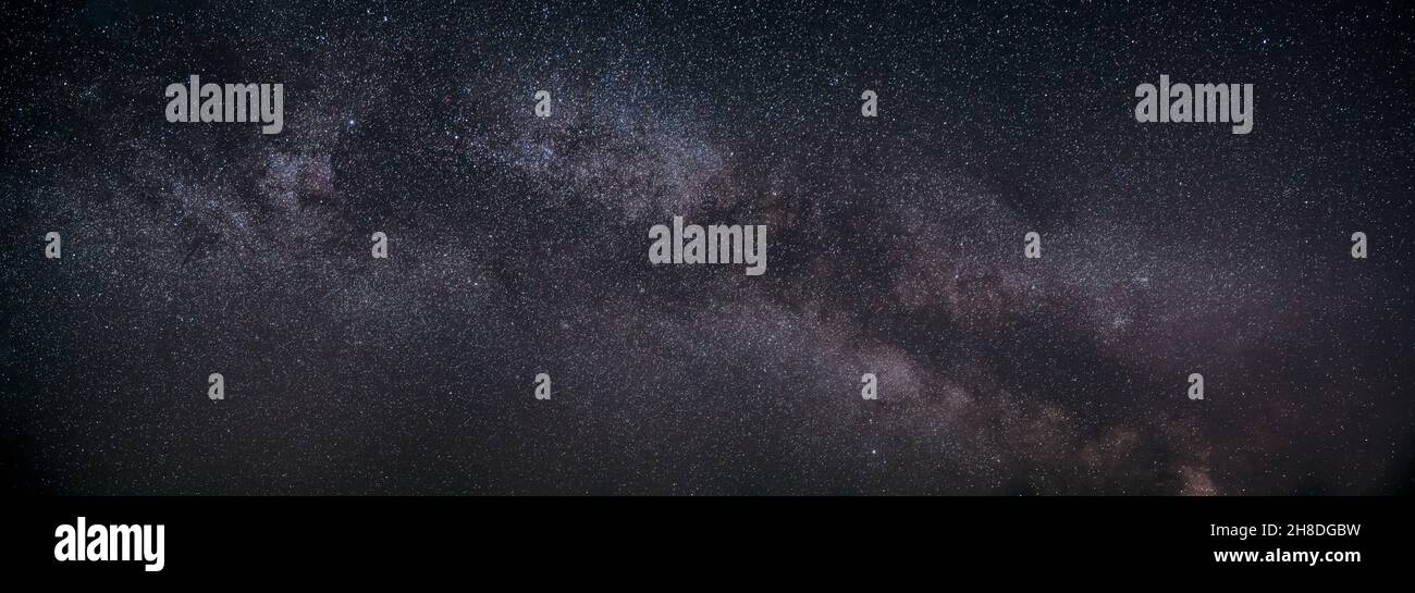Real Night Sky Stars With Milky Way Galaxy. Natural Starry Sky ...
