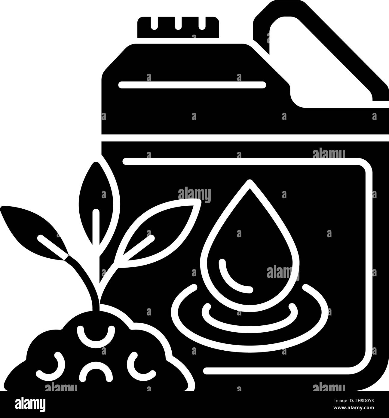 Liquid fertilizer black glyph icon Stock Vector Image & Art - Alamy