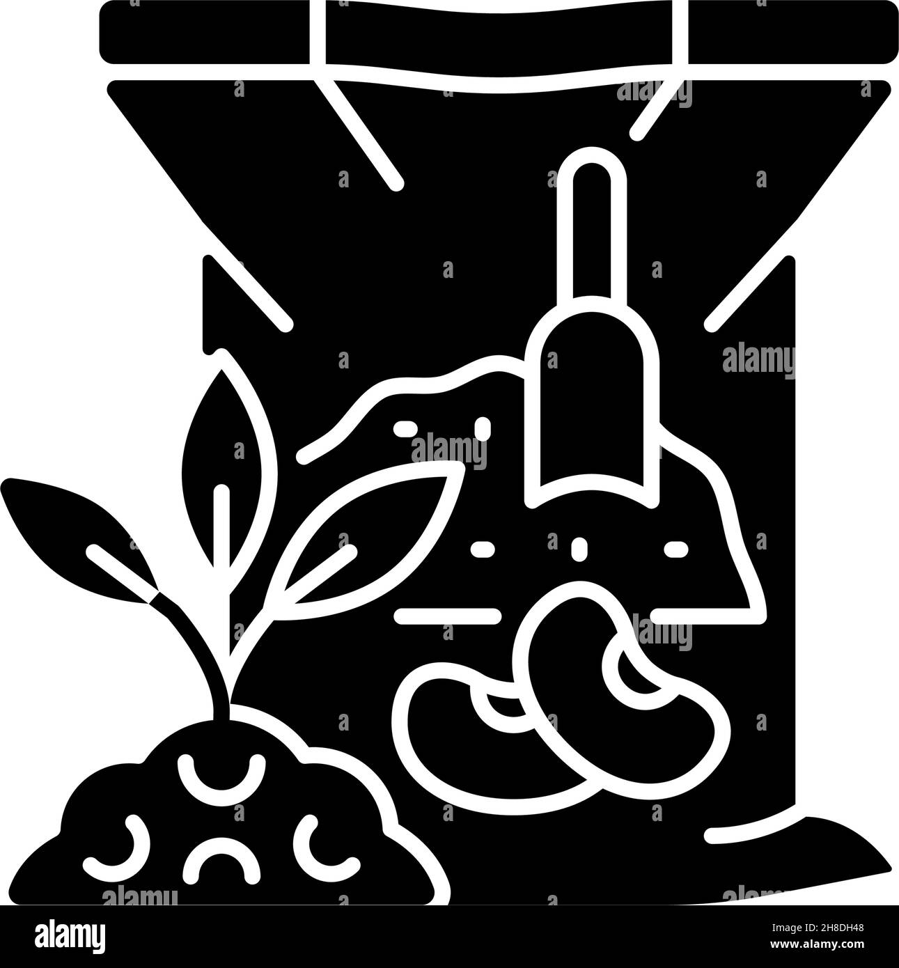 Soybean meal black glyph icon Stock Vector Image & Art - Alamy