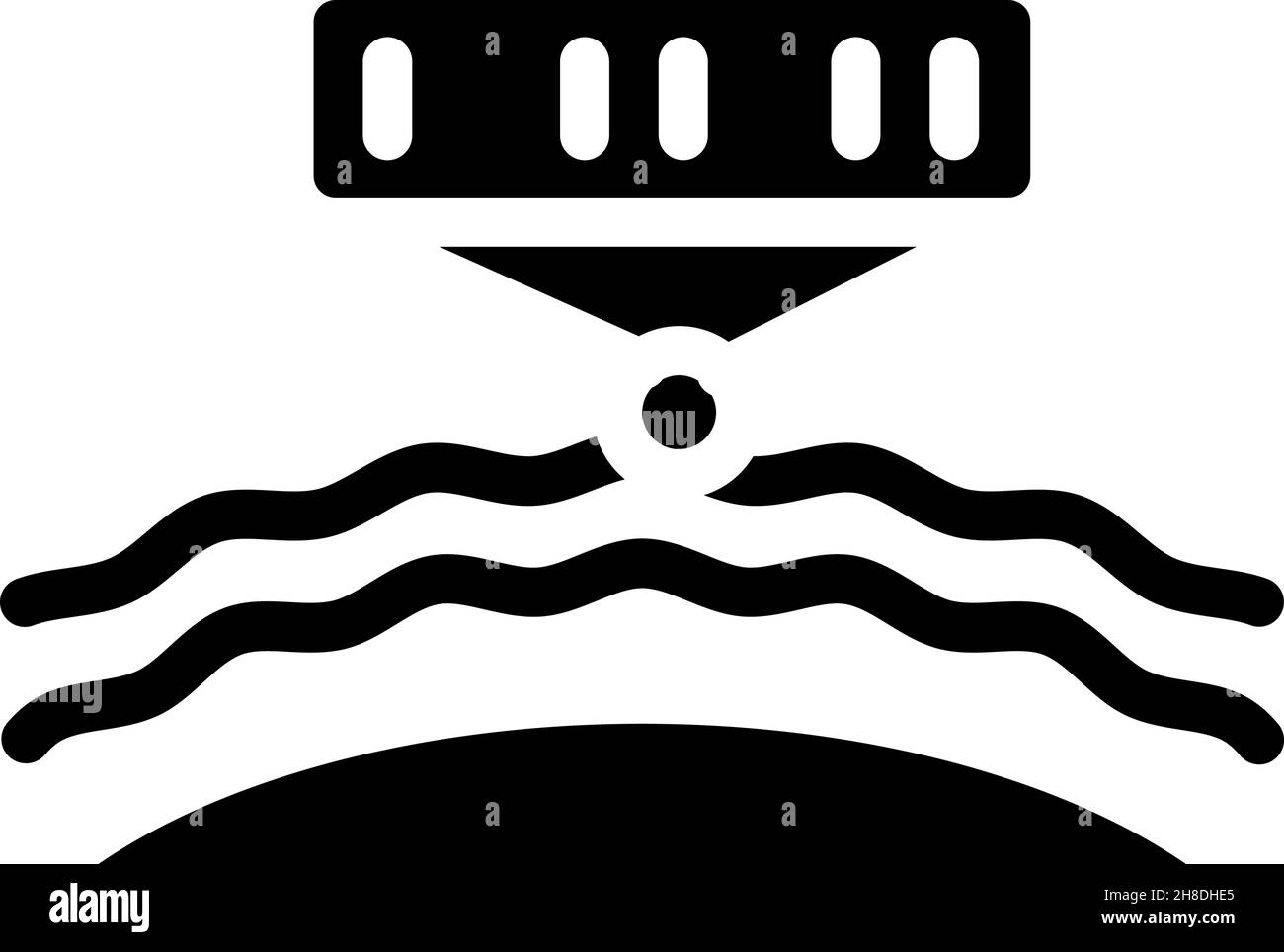 spectral analysis of stars and planets glyph icon vector illustration ...