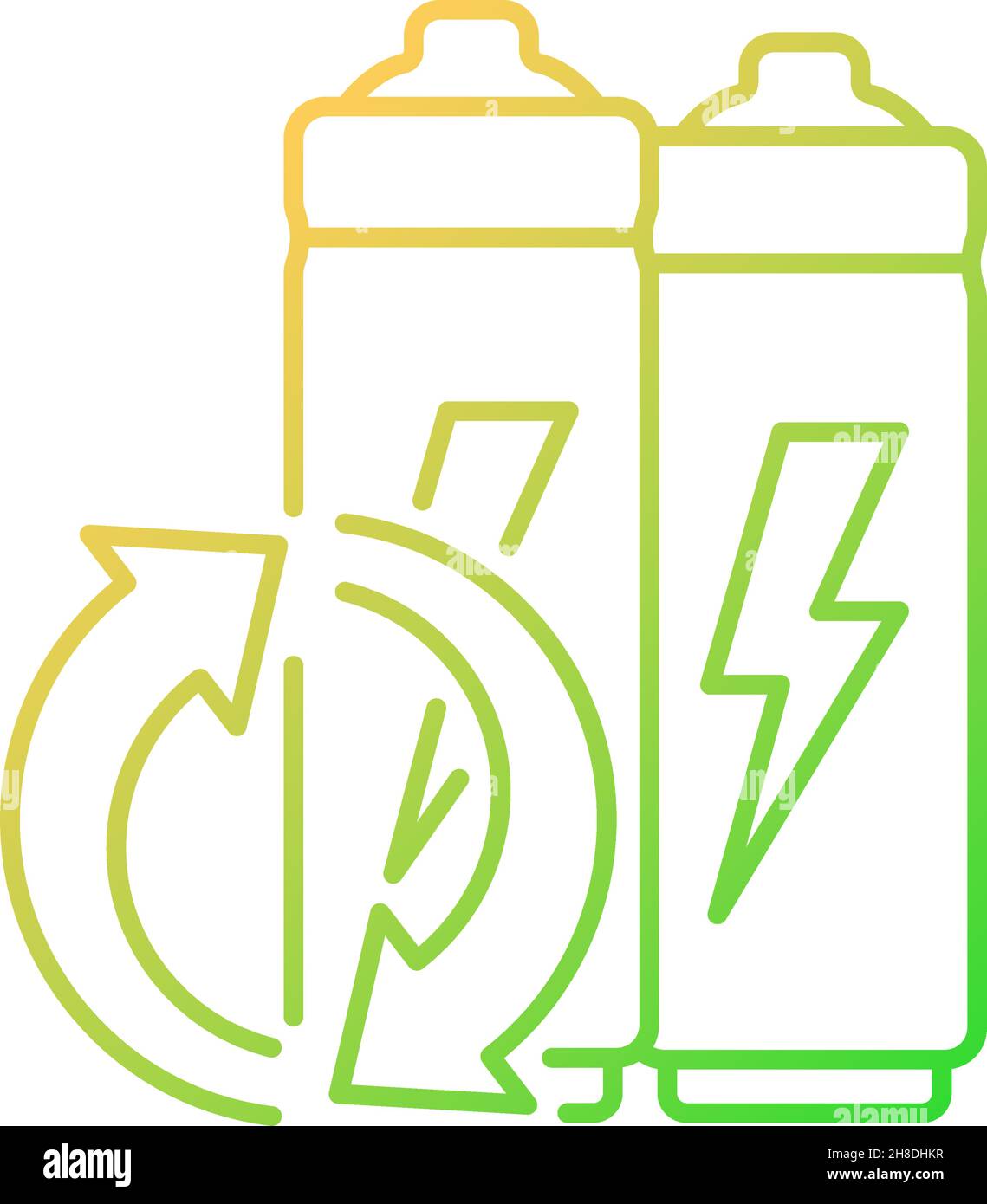 Lithium-ion battery recycling gradient linear vector icon Stock Vector ...