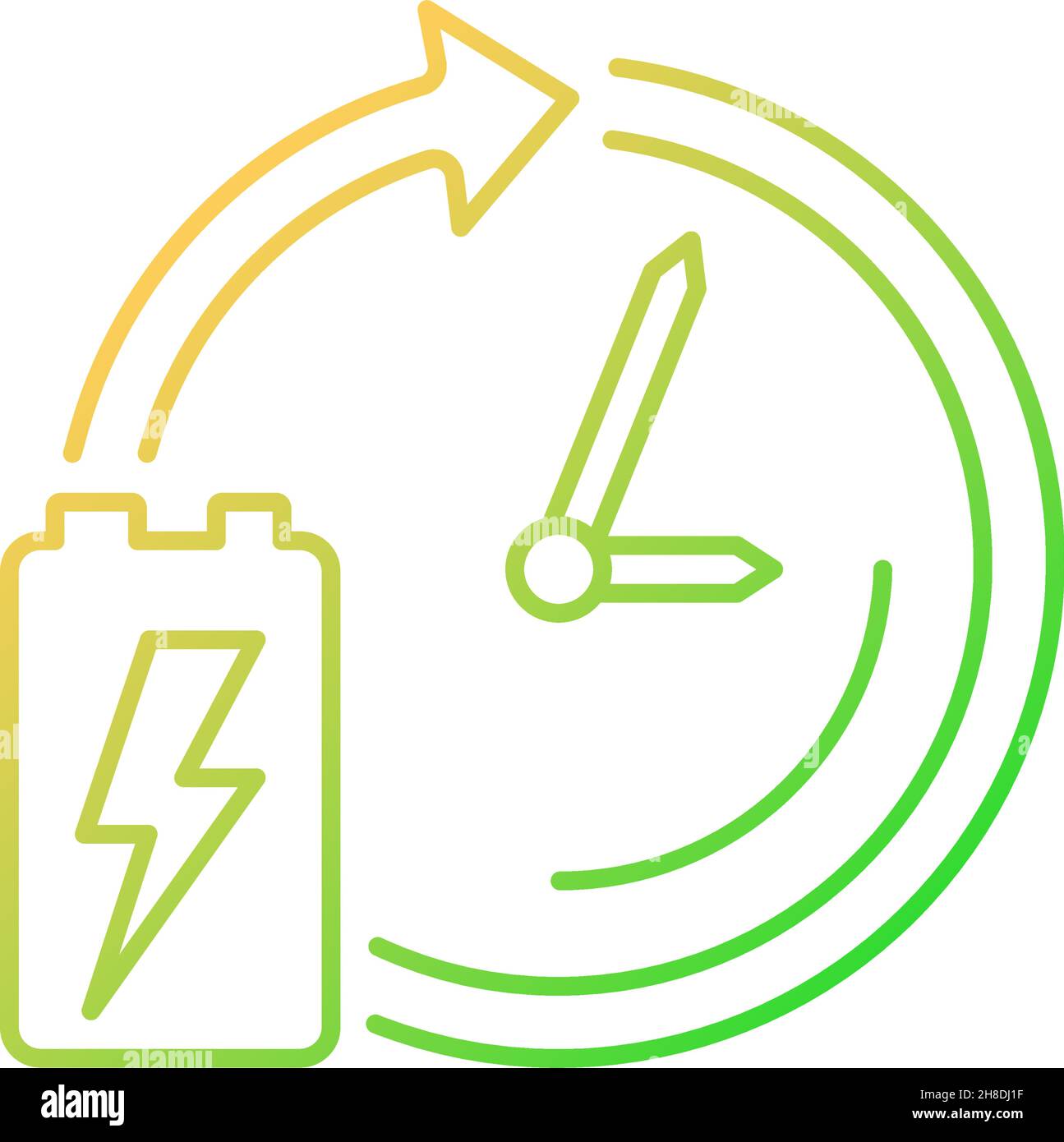 Battery lifetime gradient linear vector icon Stock Vector Image & Art ...