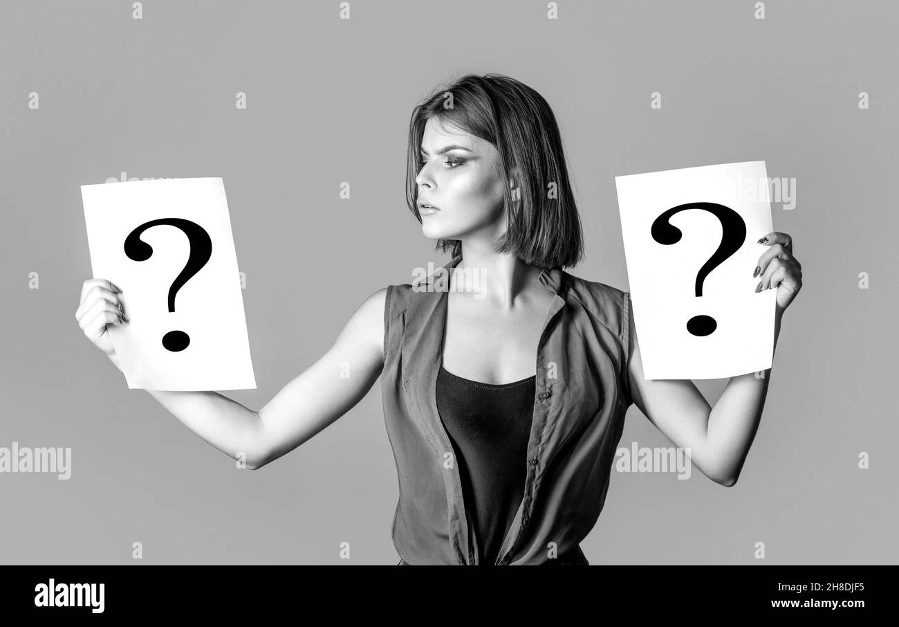 Question mark, symbol. Concept - challenging issue, looking for the ...