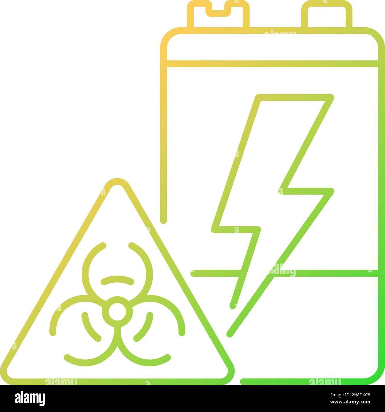 Battery toxicity gradient linear vector icon Stock Vector Image & Art ...