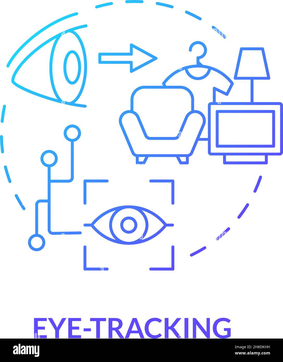 Track eye movement concept icon Stock Vector Image & Art - Alamy