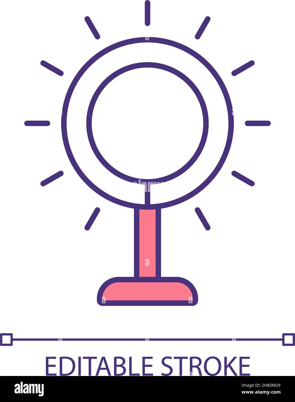 Ring light with stand RGB color icon Stock Vector Image & Art - Alamy