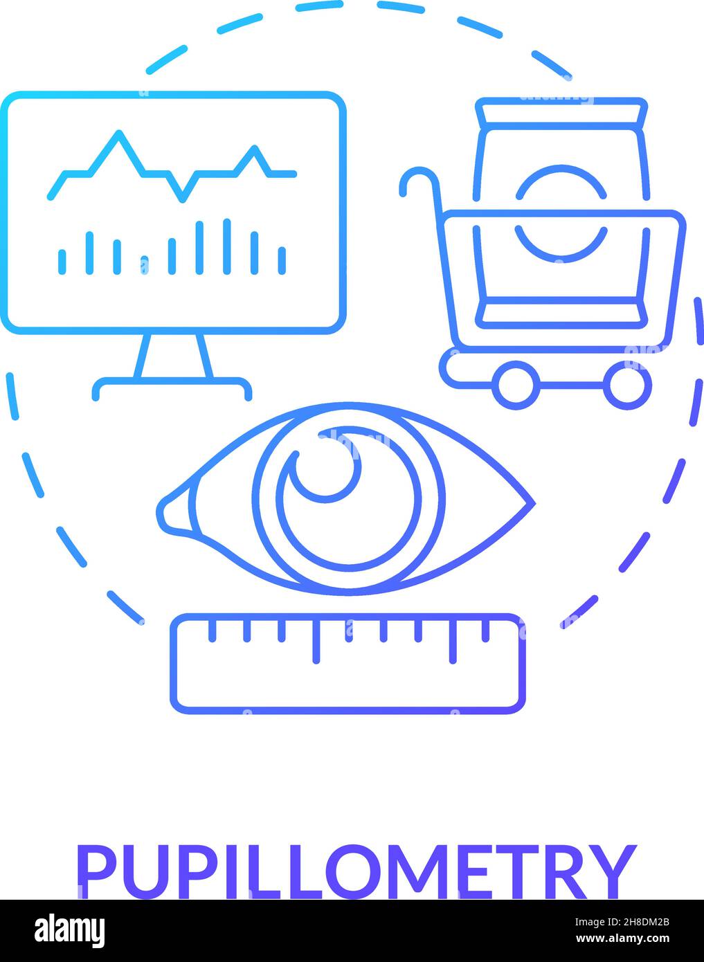Measure pupil diameter concept icon Stock Vector Image & Art - Alamy