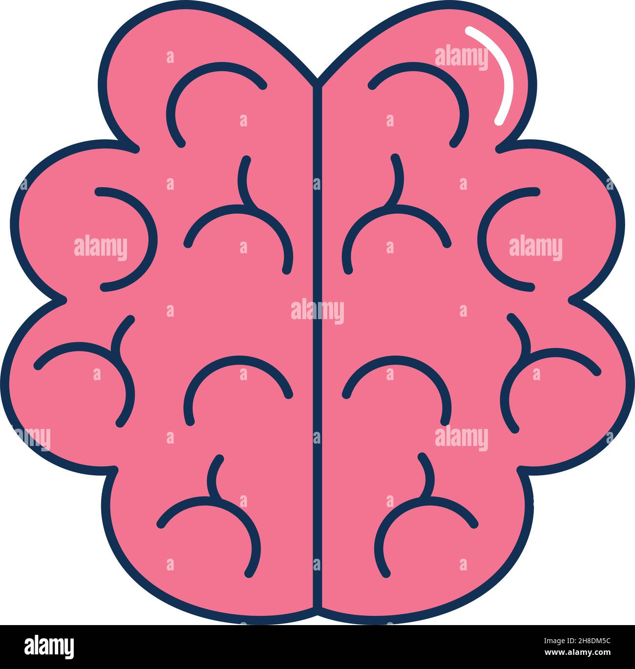 human brain icon on white background Stock Vector Image & Art - Alamy