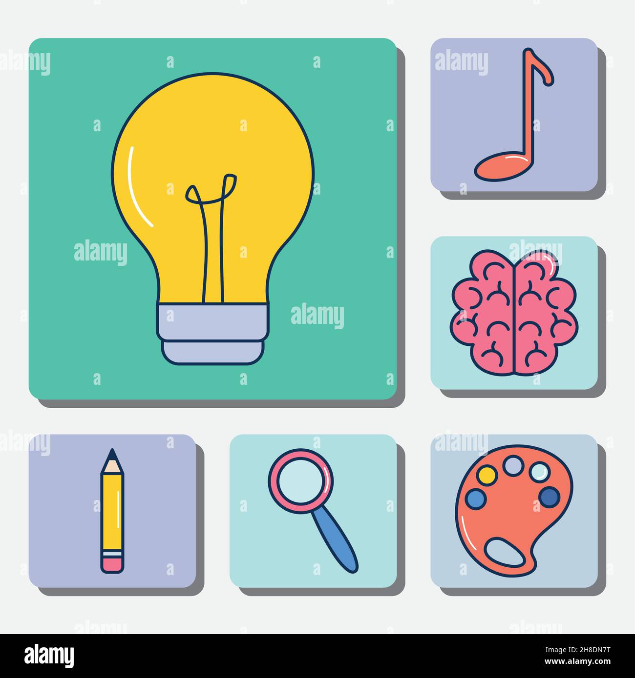ideas and creativity icon set Stock Vector Image & Art - Alamy