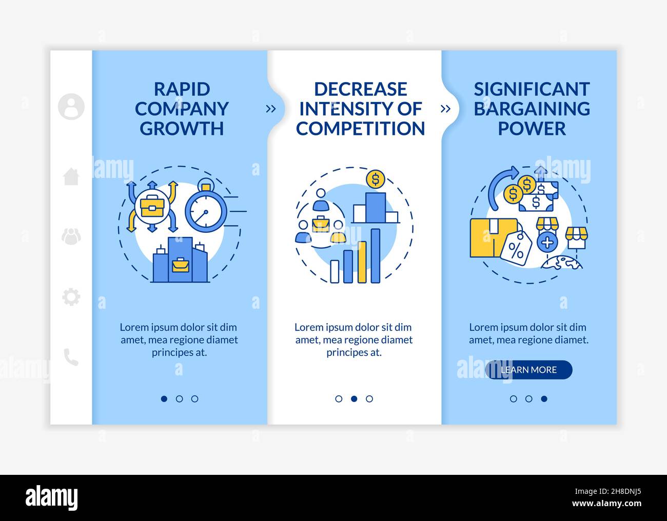 External growth advantages onboarding vector template Stock Vector ...