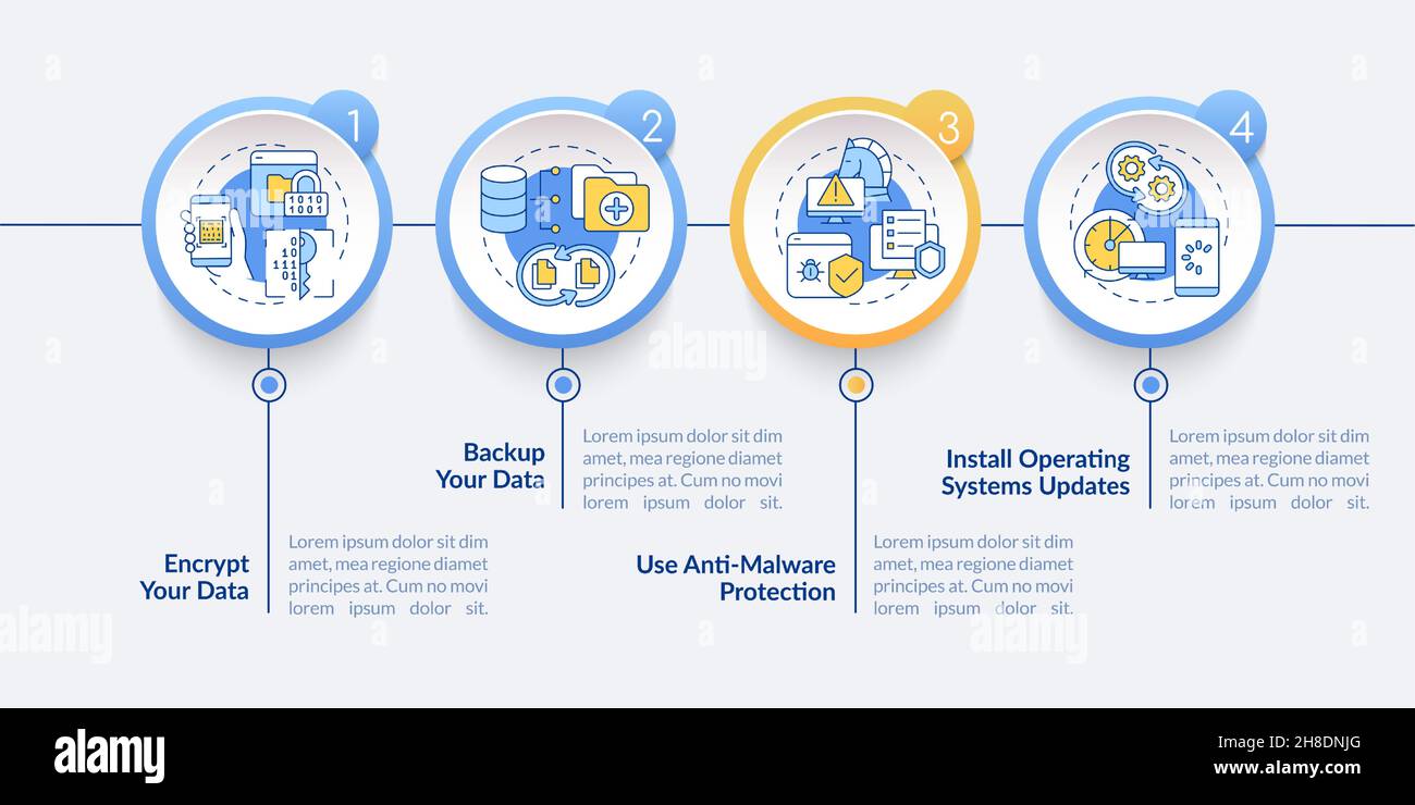 Data protection online vector infographic template Stock Vector Image ...