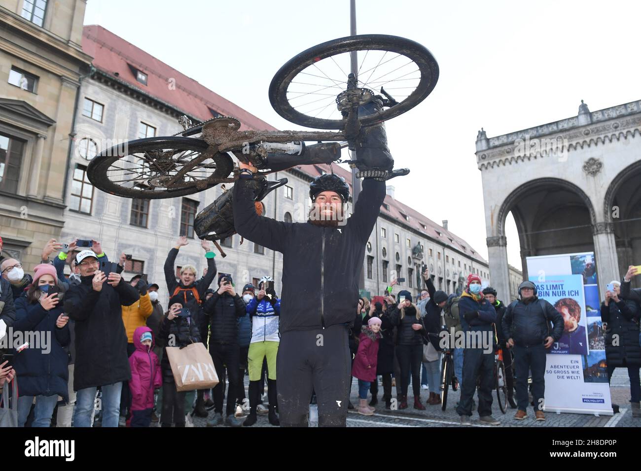 Munich, Germany. 29th Nov, 2021. German extreme athlete Jonas Deichmann ...