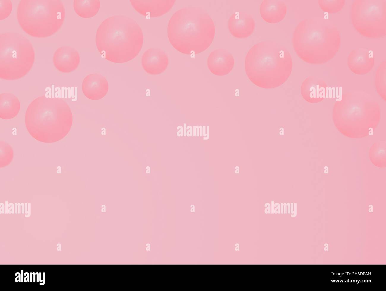 Various flying air balloons on pink backdrop Stock Photo - Alamy