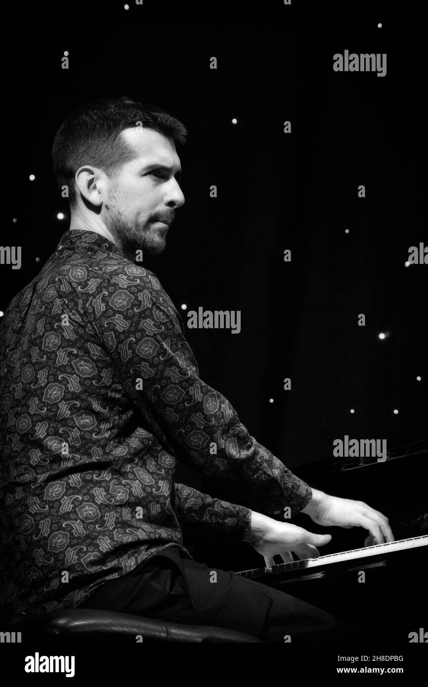 Jamie Safir plays piano at Scarborough Jazz Festival 2021, UK Stock ...