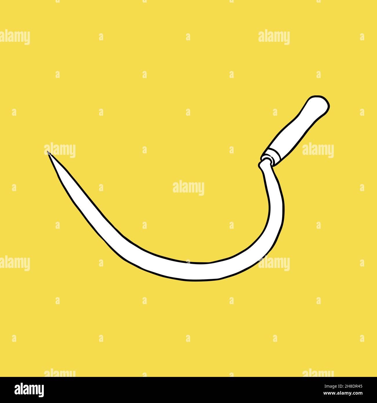 Sickle Icon, Sketch and Vintage style. - Vector Stock Vector Image ...