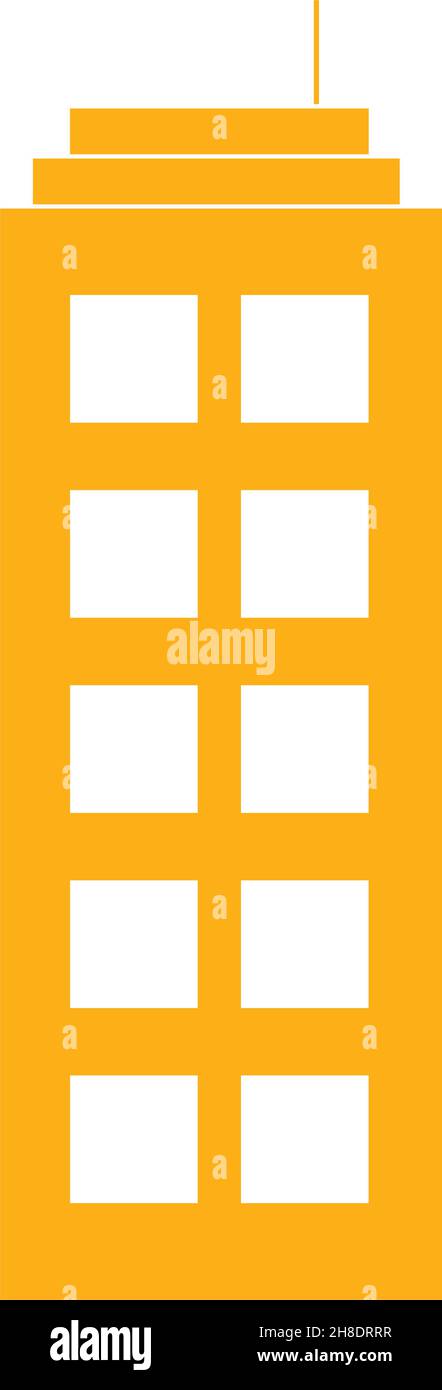 yellow building icon on white background Stock Vector Image & Art - Alamy