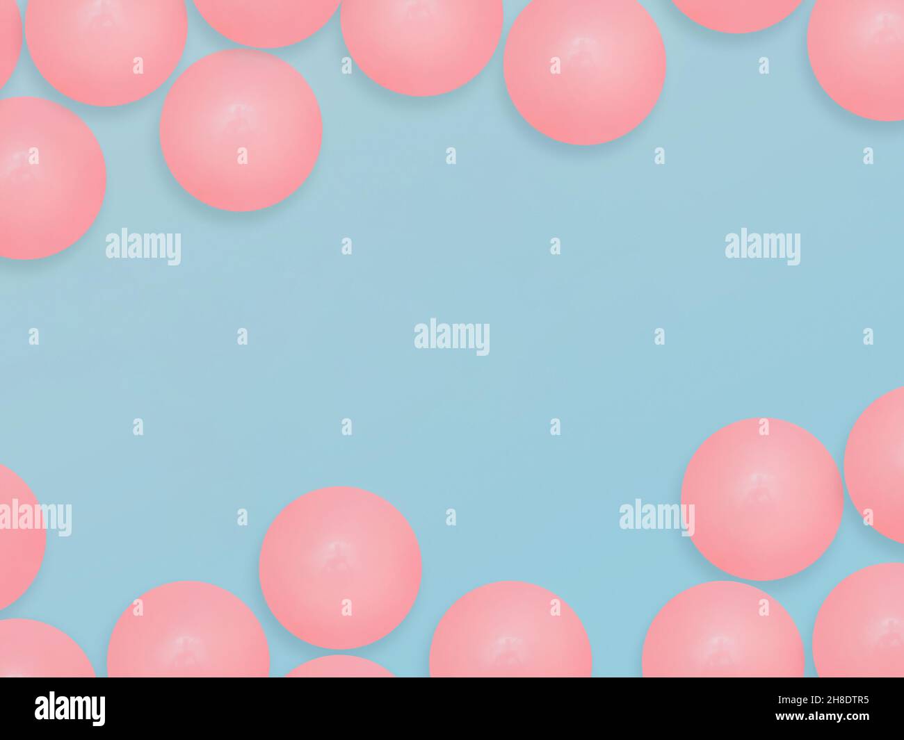 Balloons. Top view illustration with copy space Stock Photo - Alamy