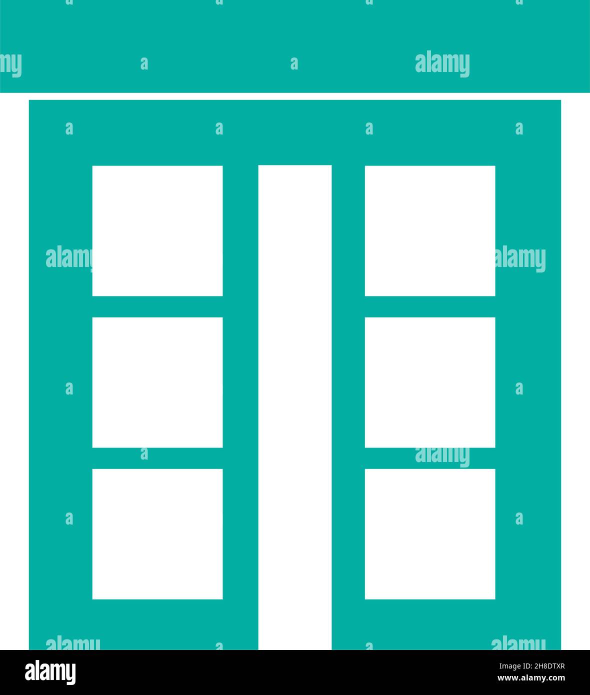 turquoise building icon on white background Stock Vector Image & Art ...