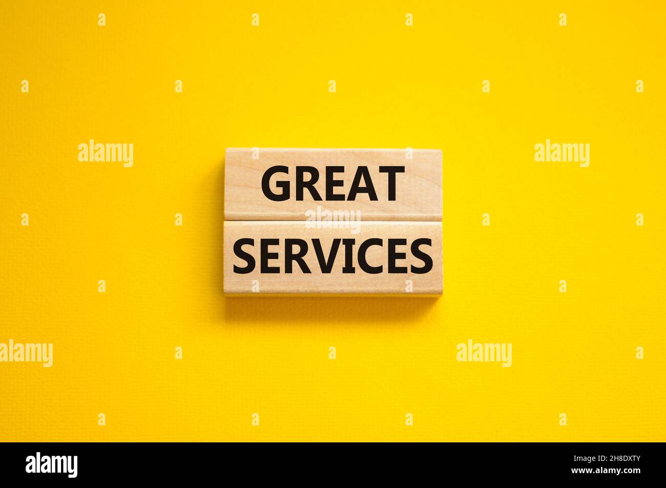 Time to great services symbol. Concept words Great services on wooden ...
