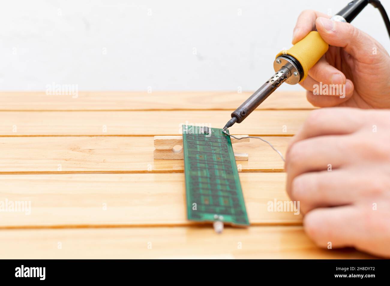 Chip soldering man hands hi-res stock photography and images - Alamy