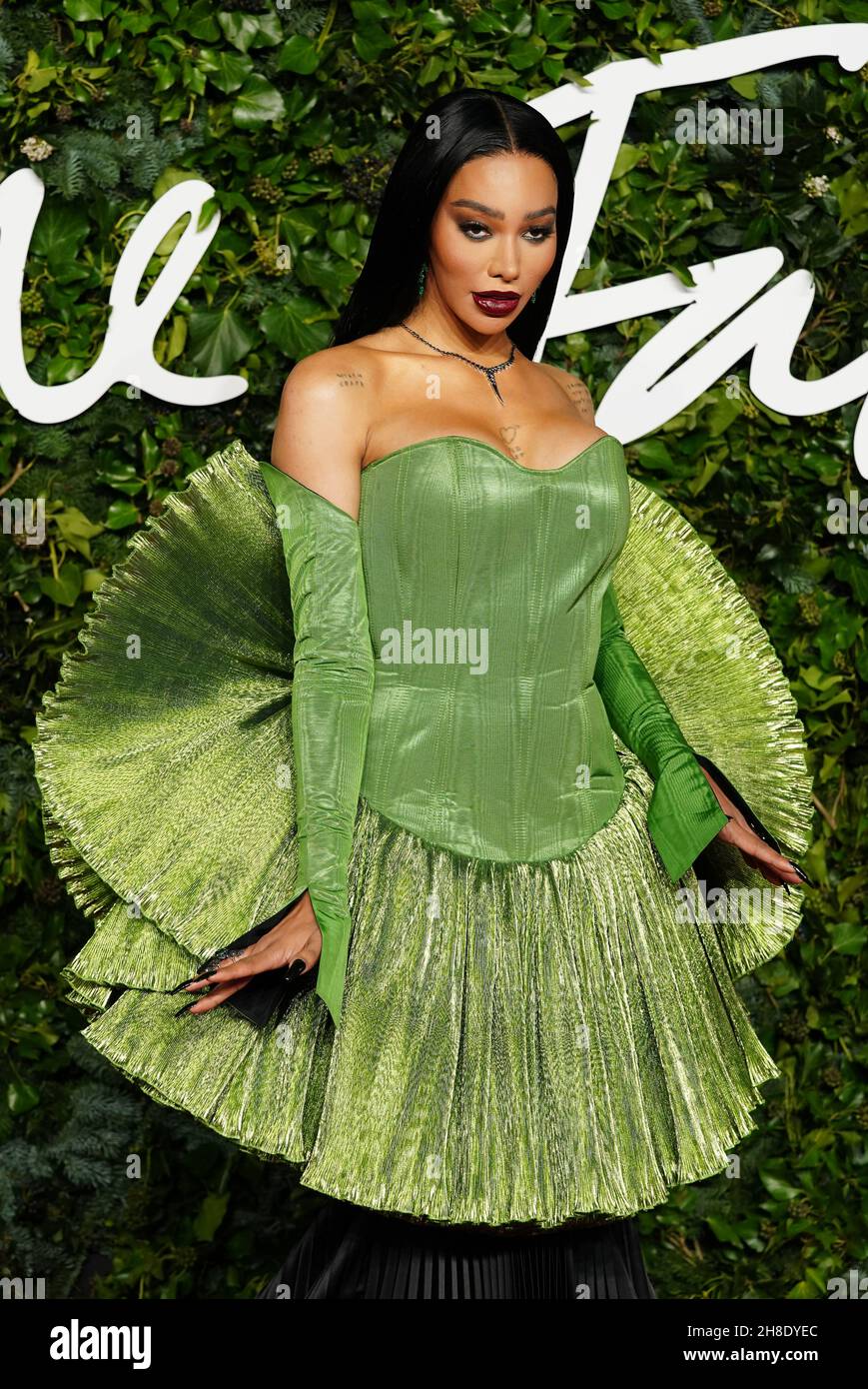 Munroe Bergdorf attending the Fashion Awards 2021 at the Royal Albert ...