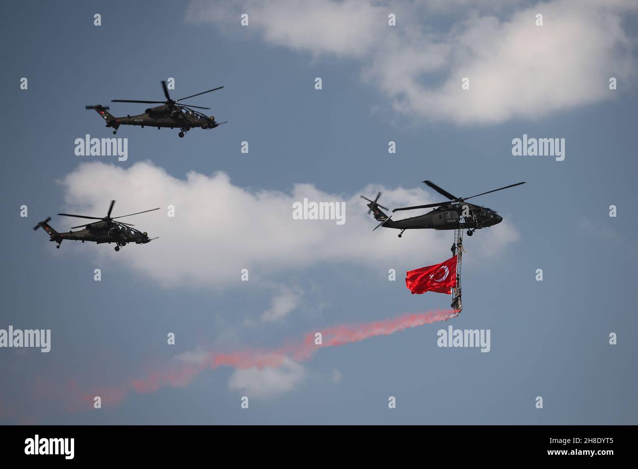 ANKARA, TURKEY - JUNE 26, 2021: Turkish Police Force Helicopters ...