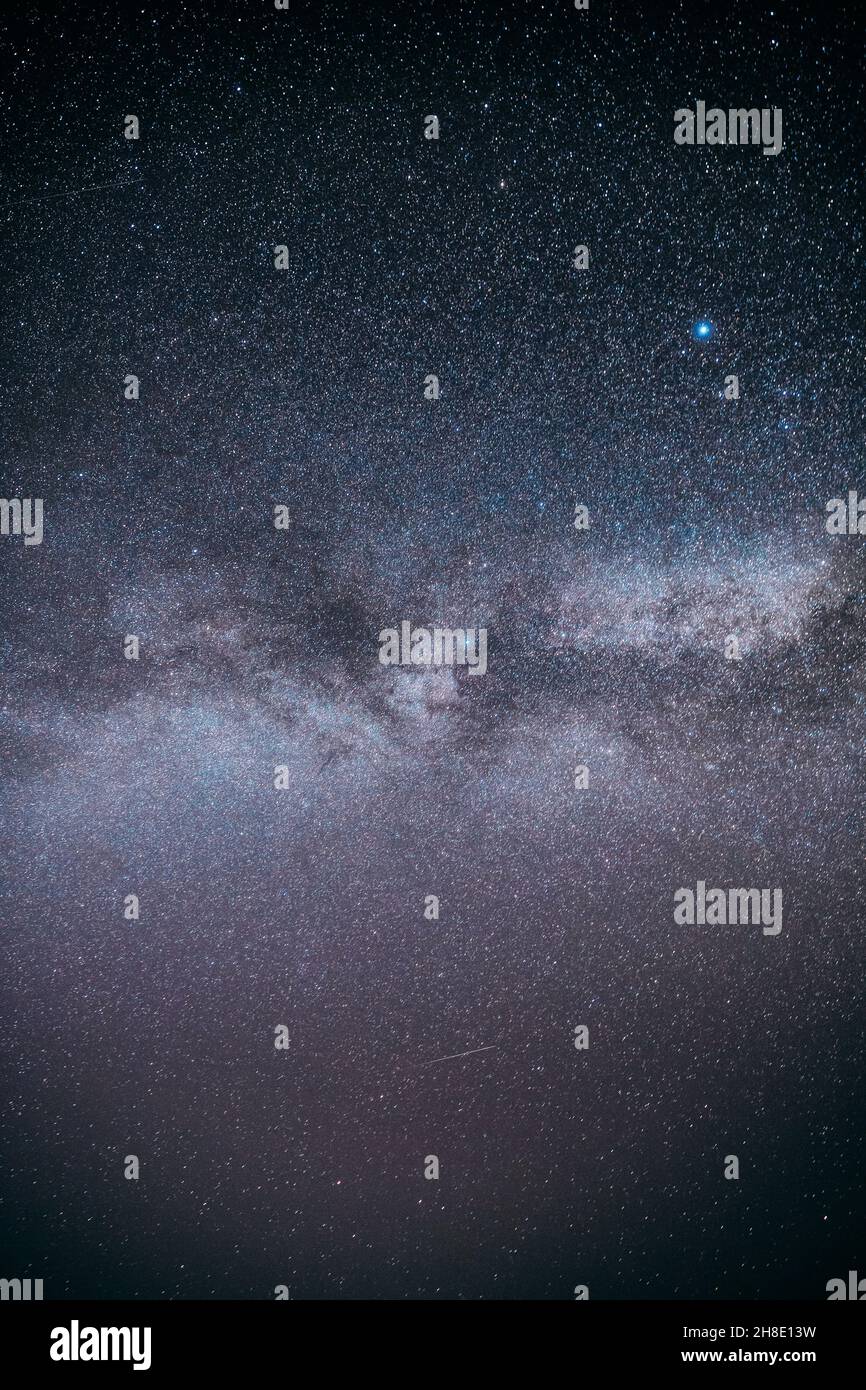 Real Night Sky Stars With Milky Way Galaxy. Natural Starry Sky ...