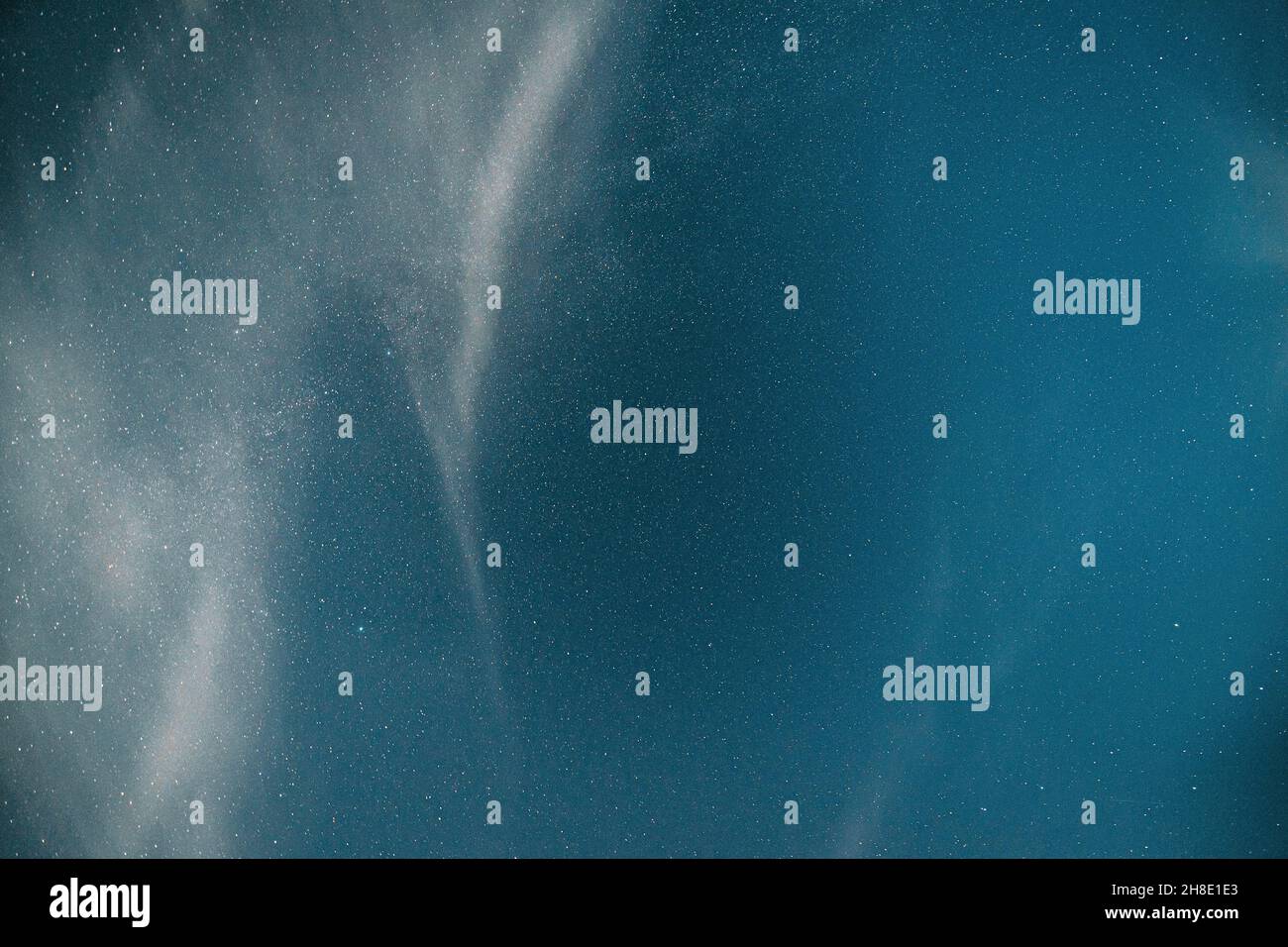 Real Night Sky Stars. Natural Starry Sky Blue Color Background Stock ...