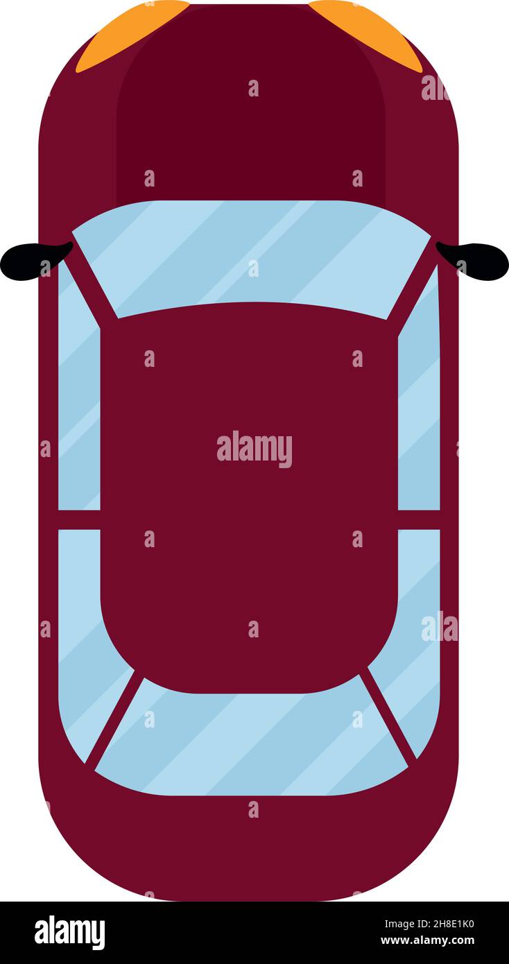 top view of red car icon Stock Vector Image & Art - Alamy