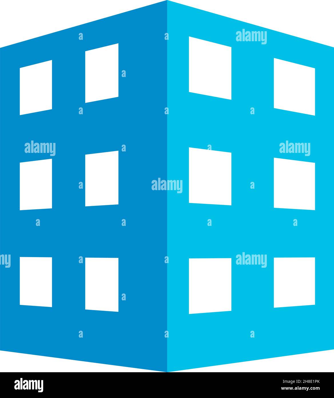 blue building icon on white background Stock Vector Image & Art - Alamy