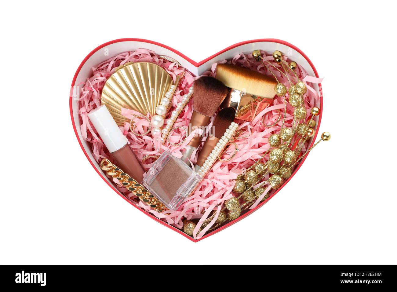 Female gift box isolated on white background Stock Photo - Alamy