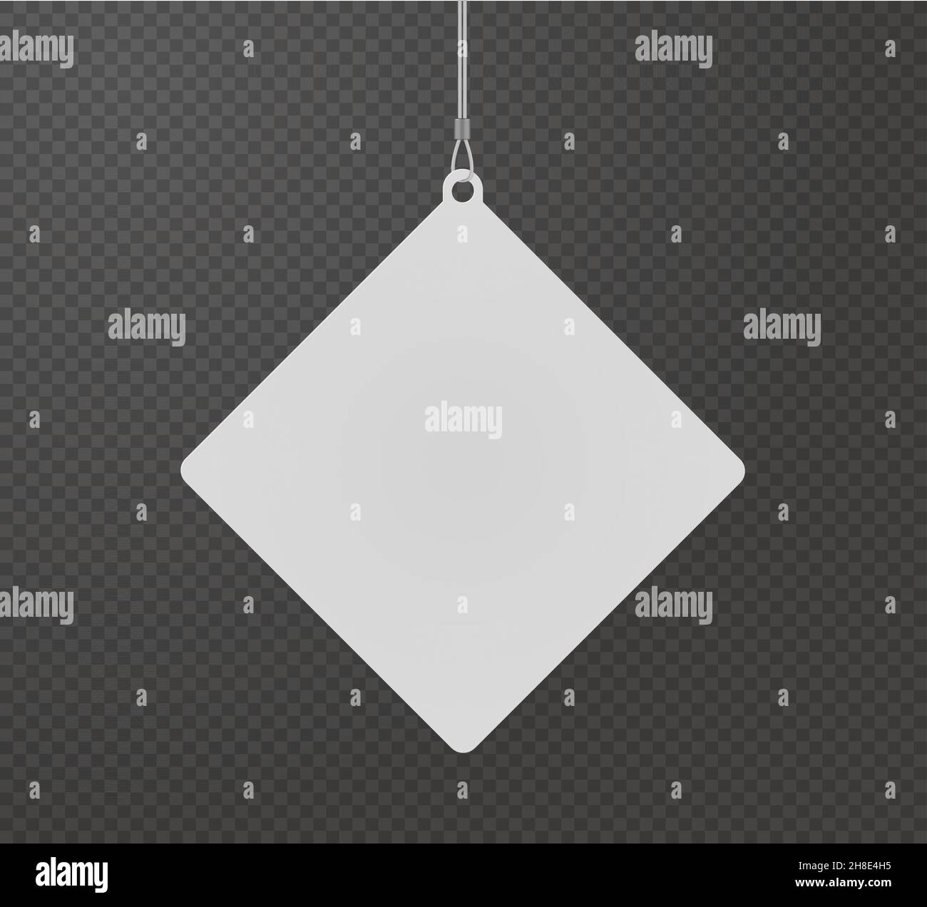 Diamond dangler hanging from ceiling realistic mockup. Mock up of ...