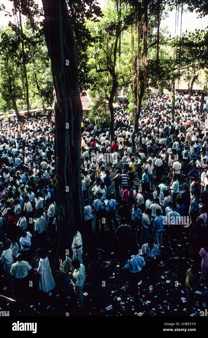 Racing day in Port Louis: Hundreds of Mauritian horse racing fans crowd ...