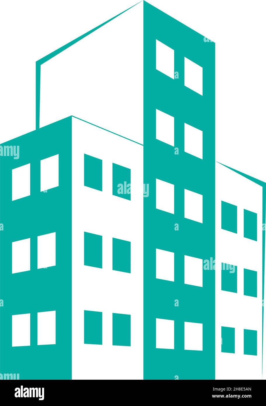 abstract buildings icon on white background Stock Vector Image & Art ...