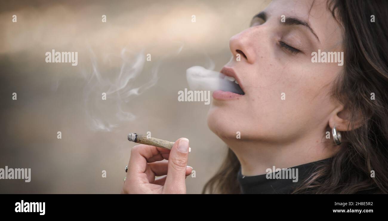 Don't use drugs! Closeup detail view of portrait of exhausted young ...