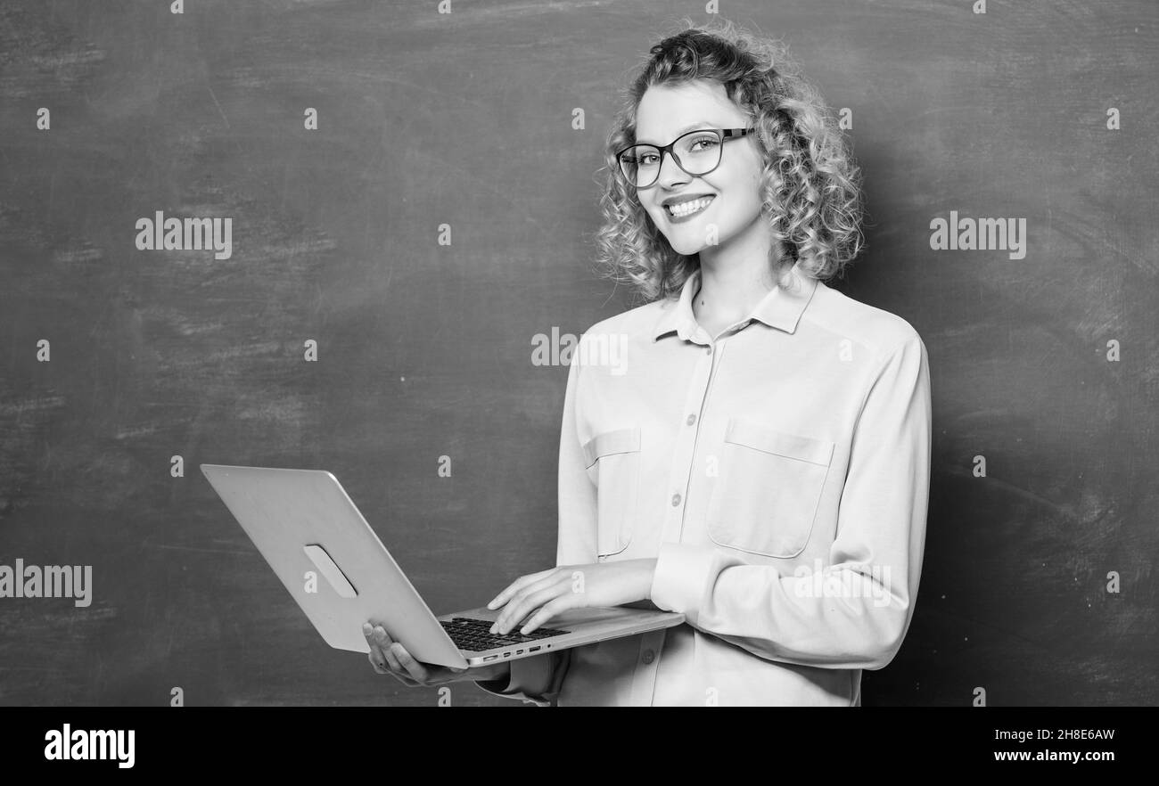 Remote job. Teacher notebook searching information chalkboard ...