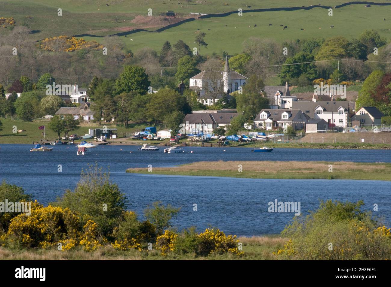 Looking across the River Dee to Crossmichael, Dumfries & Galloway ...