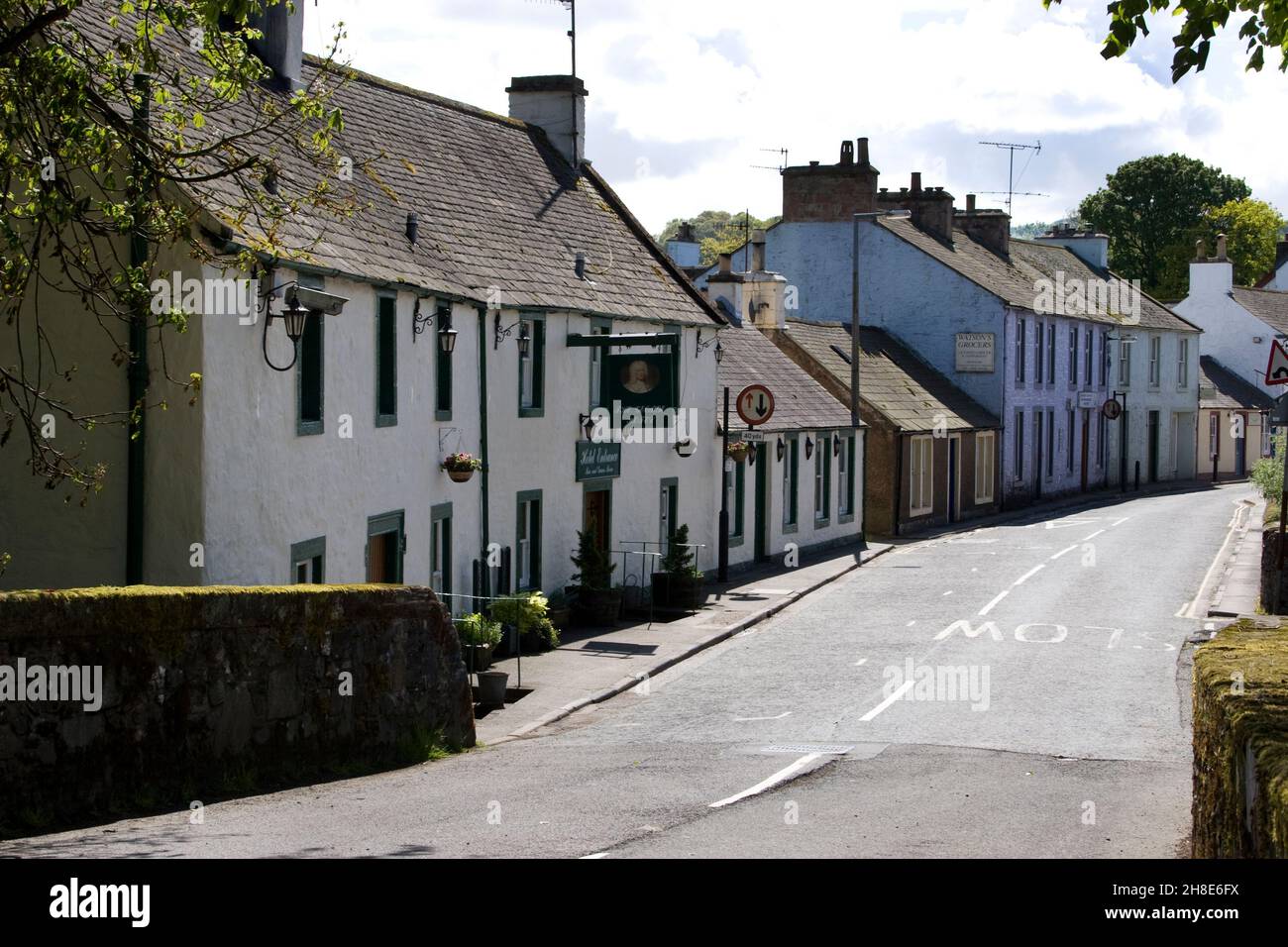 High Street, Moniaive, Glencairn, Dumfries & Galloway, Scotland Stock ...