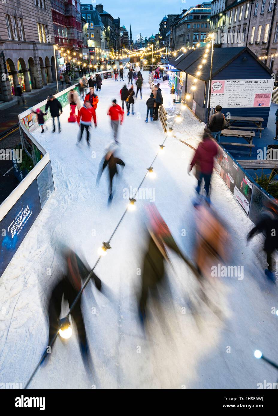 Edinburgh, Scotland, UK. 29th November 2021. Christmas Ice skaters on ...