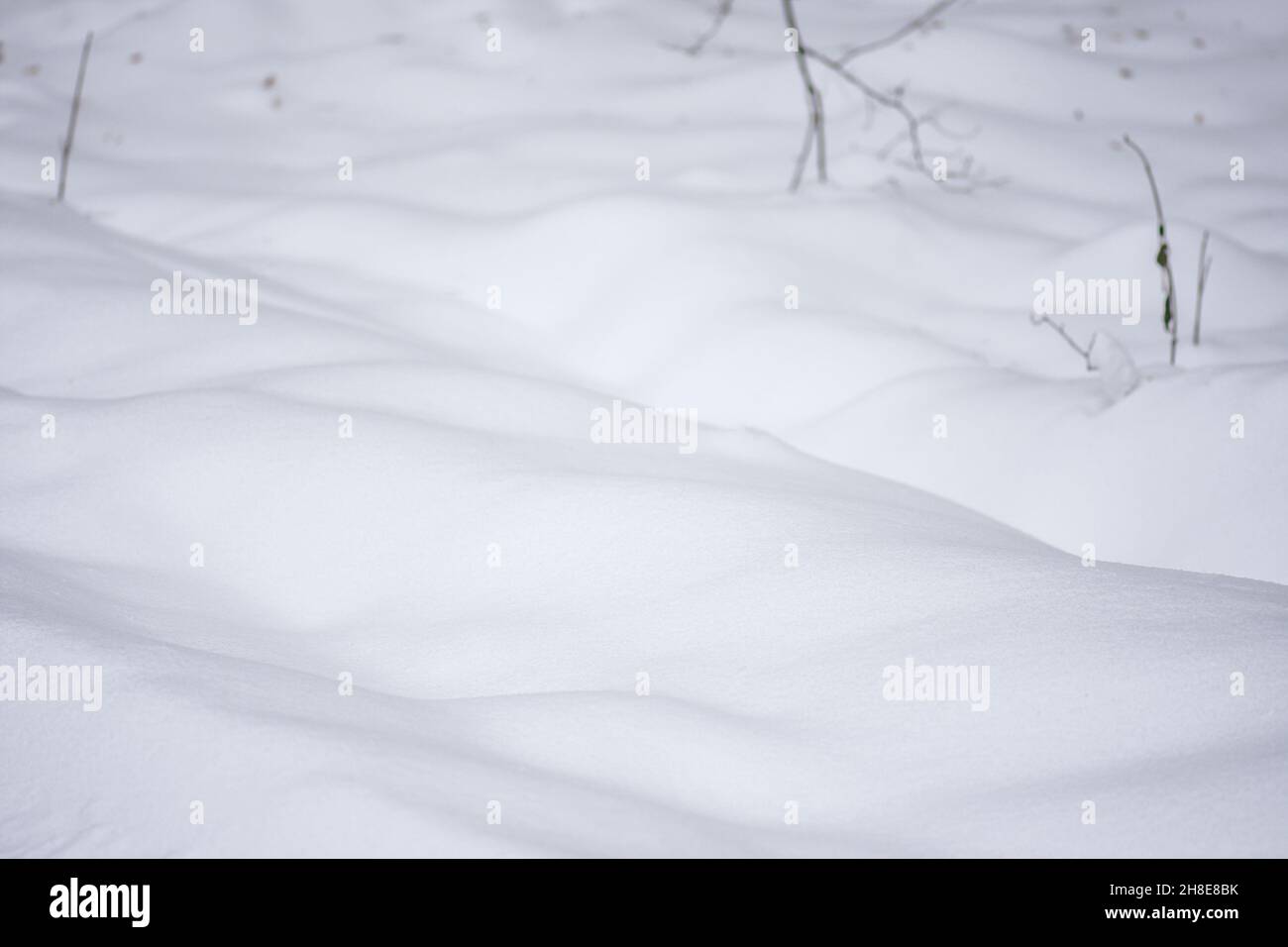 Winter background with snow drifts. Winter garden landscape with ...