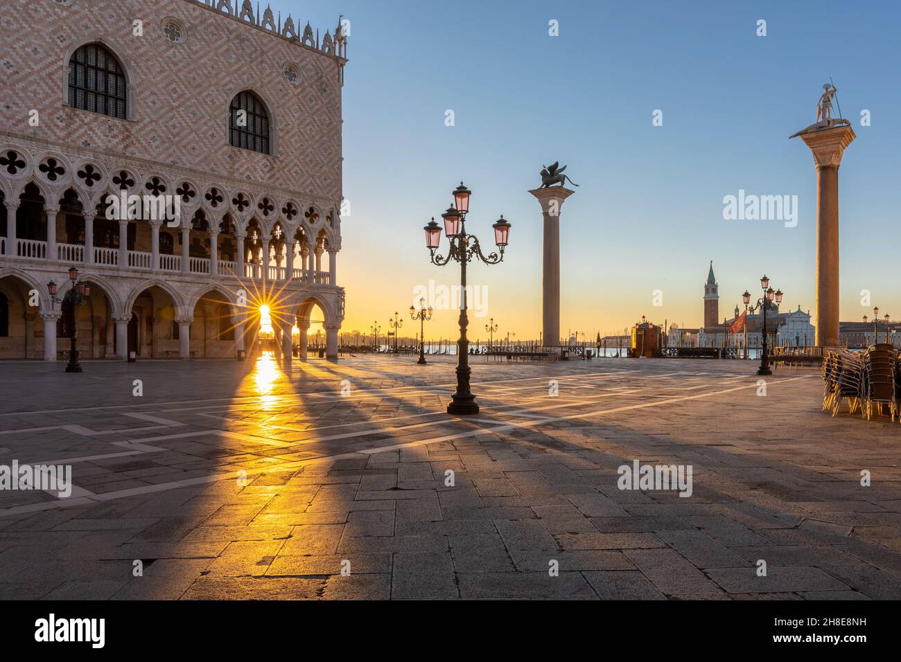 Beautiful sunrise on San Marco square, Venice Italy Stock Photo - Alamy