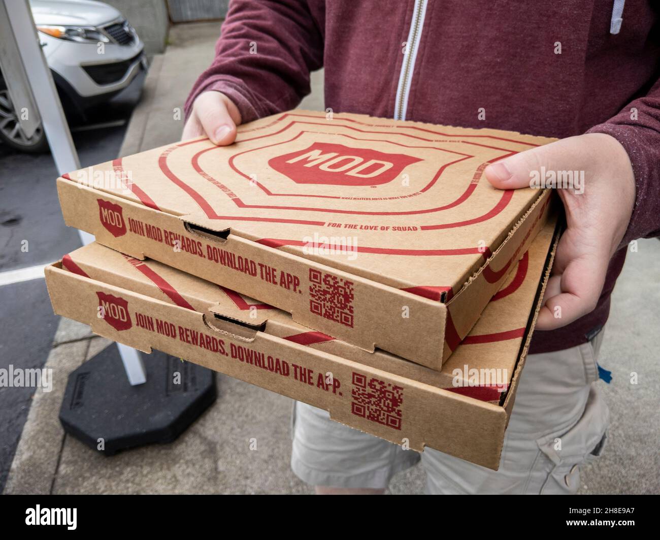 Cardboard pizza boxes hi-res stock photography and images - Alamy