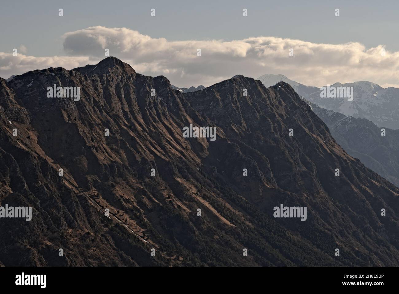 Aerial view of a beautiful mountain range during daylight Stock Photo ...