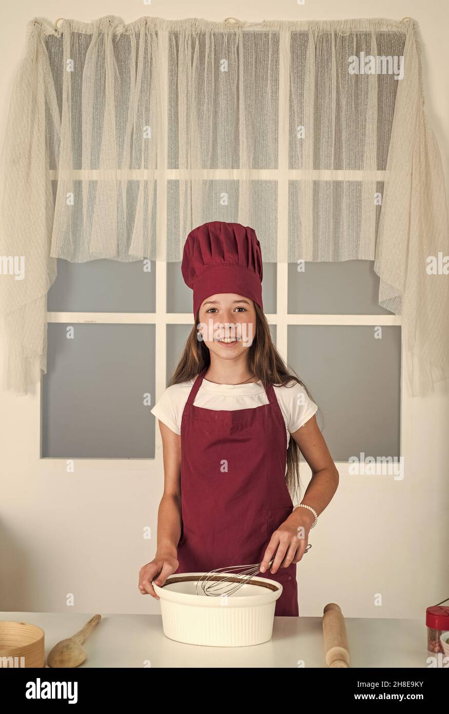 child cooking food in kitchen, childhood Stock Photo - Alamy