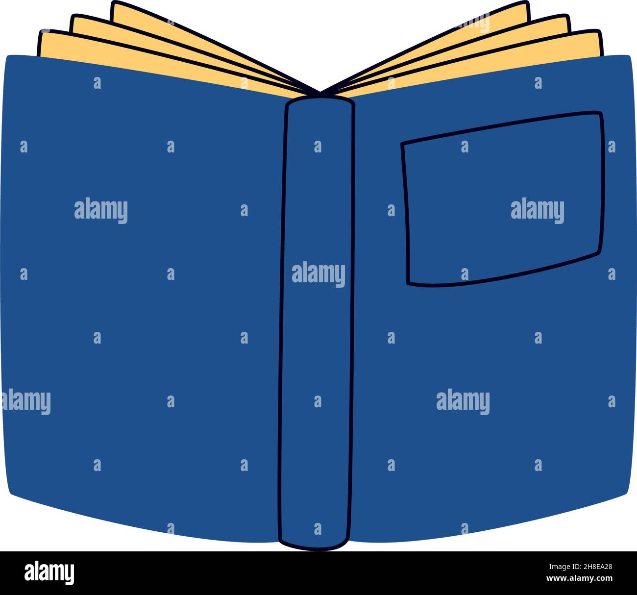 book with blue cover on white background Stock Vector Image & Art - Alamy