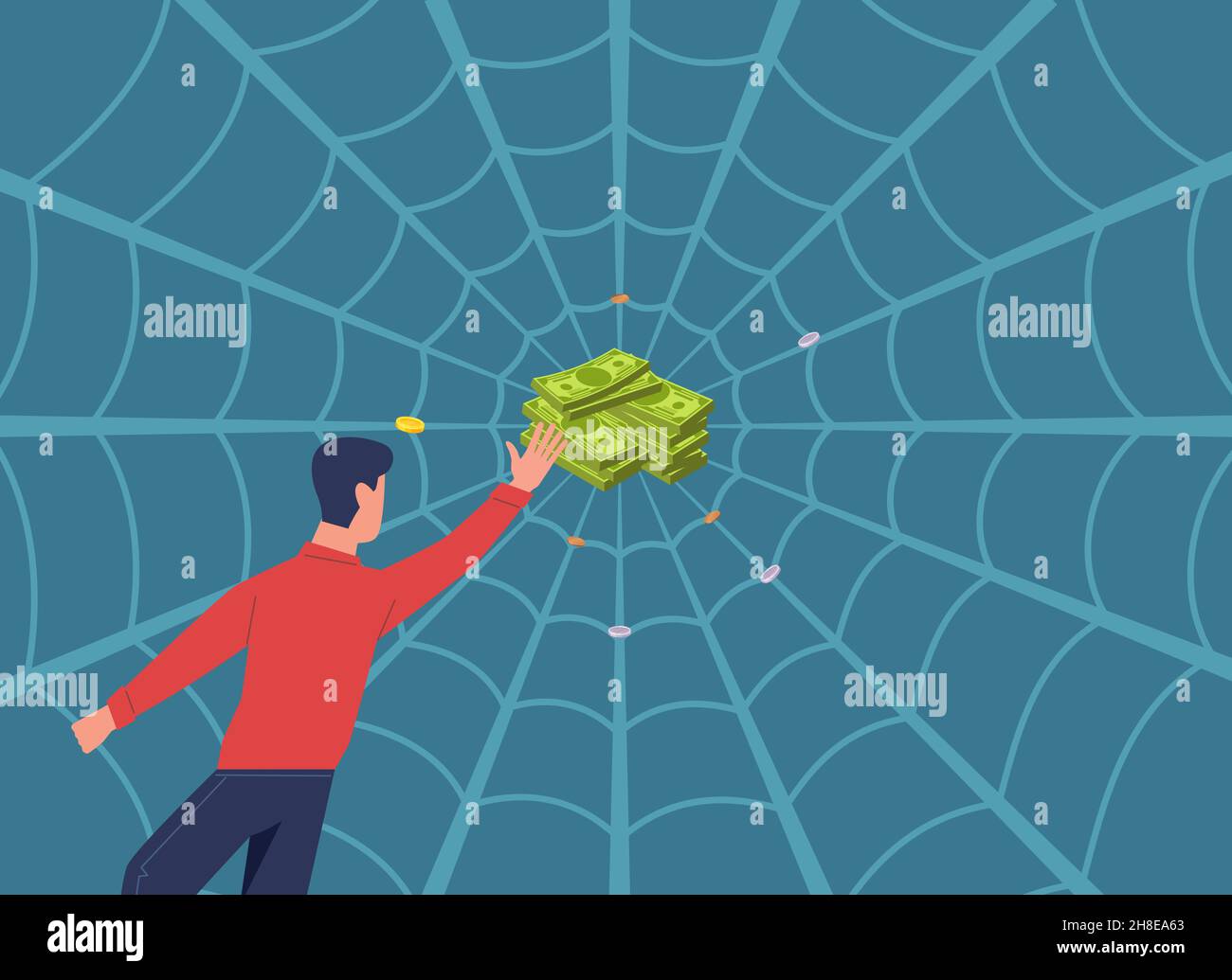 Catched insect Stock Vector Images - Alamy